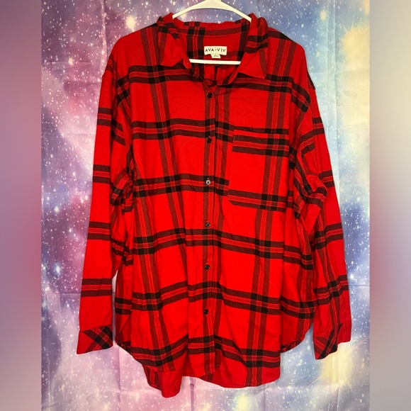 Ava & Viv | Tops | New Ava Viv Plaid Shirt | Poshmark